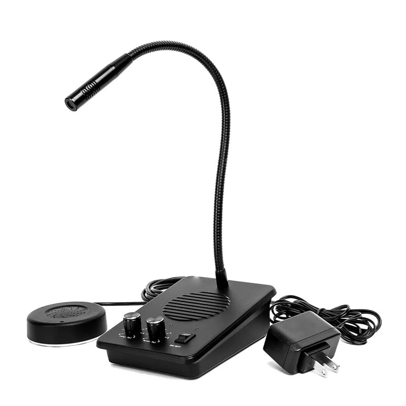 DAYTECH WI07 Two-Way Window Intercom System Glass Barrier PA Speaker a ...