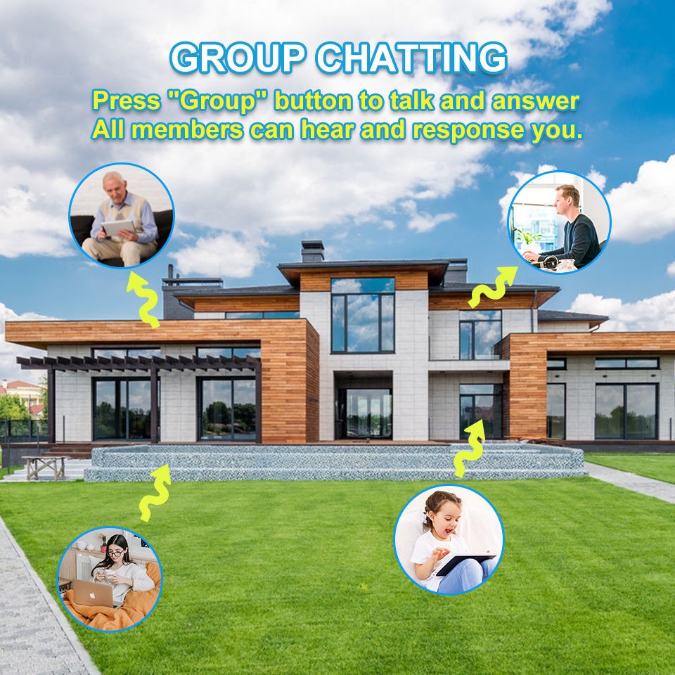 DAYTECH CI02 Multi-Channel Wireless Intercom System 1000m Long Range T ...