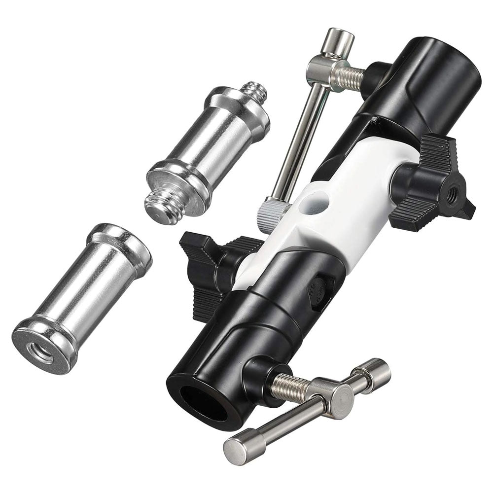 Pxel C-Type Hot Shoe Light Stand Bracket Aluminum Alloy with 360° Swiv ...