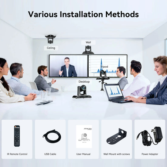 Tenveo Tevo 12X Zoom 8MP 4K Ultra HD PTZ Video Conference Camera - USB – JG Superstore