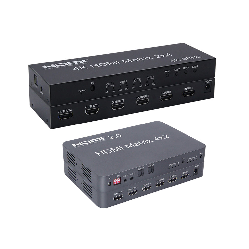 ArgoX 2x4 /4x2 HDMI Matrix Video Switch Splitter with 4K 60Hz, IR, Sup ...