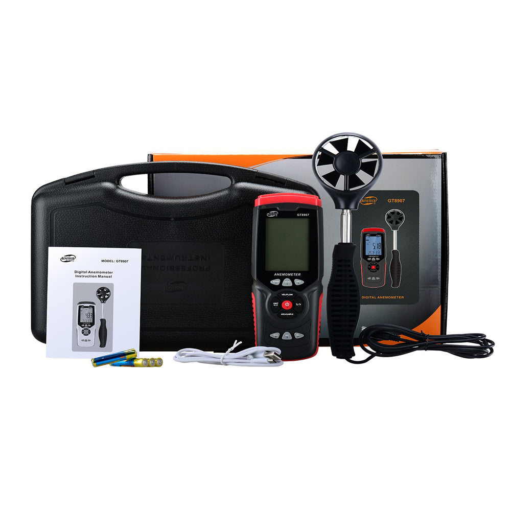 Benetech Digital Anemometer Wind Temperature Humidity Meter with Retra ...