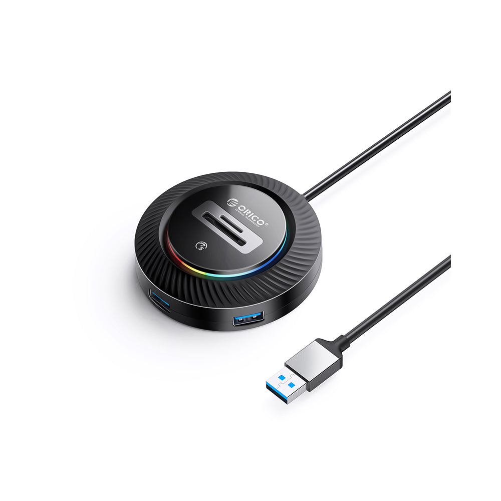 [CLEARANCE] ORICO 0.3 Meter 4 Port USB-A RGB Hub with 5Gbps USB A and ...