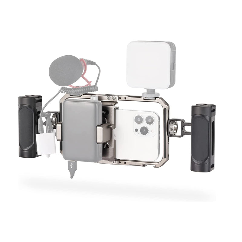 SmallRig Universal Video Phone Cage Kit for 6.7" Wide Smartphones, Dua ...