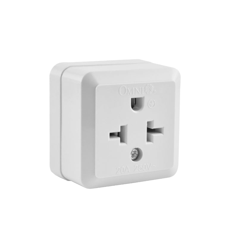 OMNI T-slot Surface Single Tandem Outlet 20A 220V with Ground for Home ...
