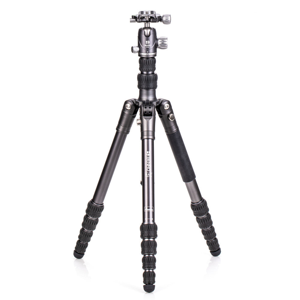 Benro BAT Aluminum Travel Tripod 5-Section Stand with Ball Head Dual P ...