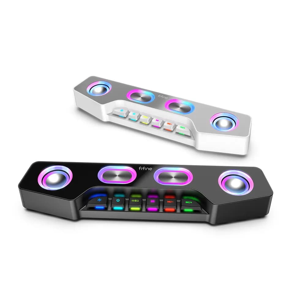 Fifine A16 10W Portable Wireless RGB Bluetooth Speaker and 3.5mm Wired ...