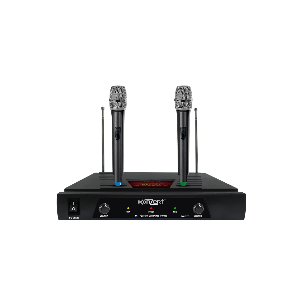 Konzert WM-22V Dual VHF Handheld Wireless Microphone with Dynamic Caps ...