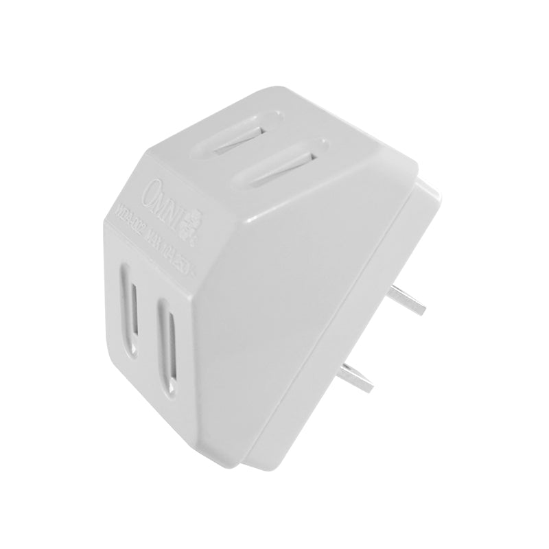 OMNI 1 to 2 Outlet Adapter Plug 10A 220V for Electrical Appliances | W ...