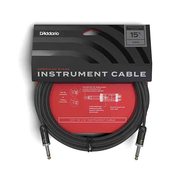 Planet Waves 15ft American Stage Instrument Cable (Straight to Straigh ...