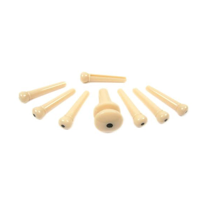 Planet Waves Injected Molded 7 Plastic Bridge Pins with Ivory End Pin ...