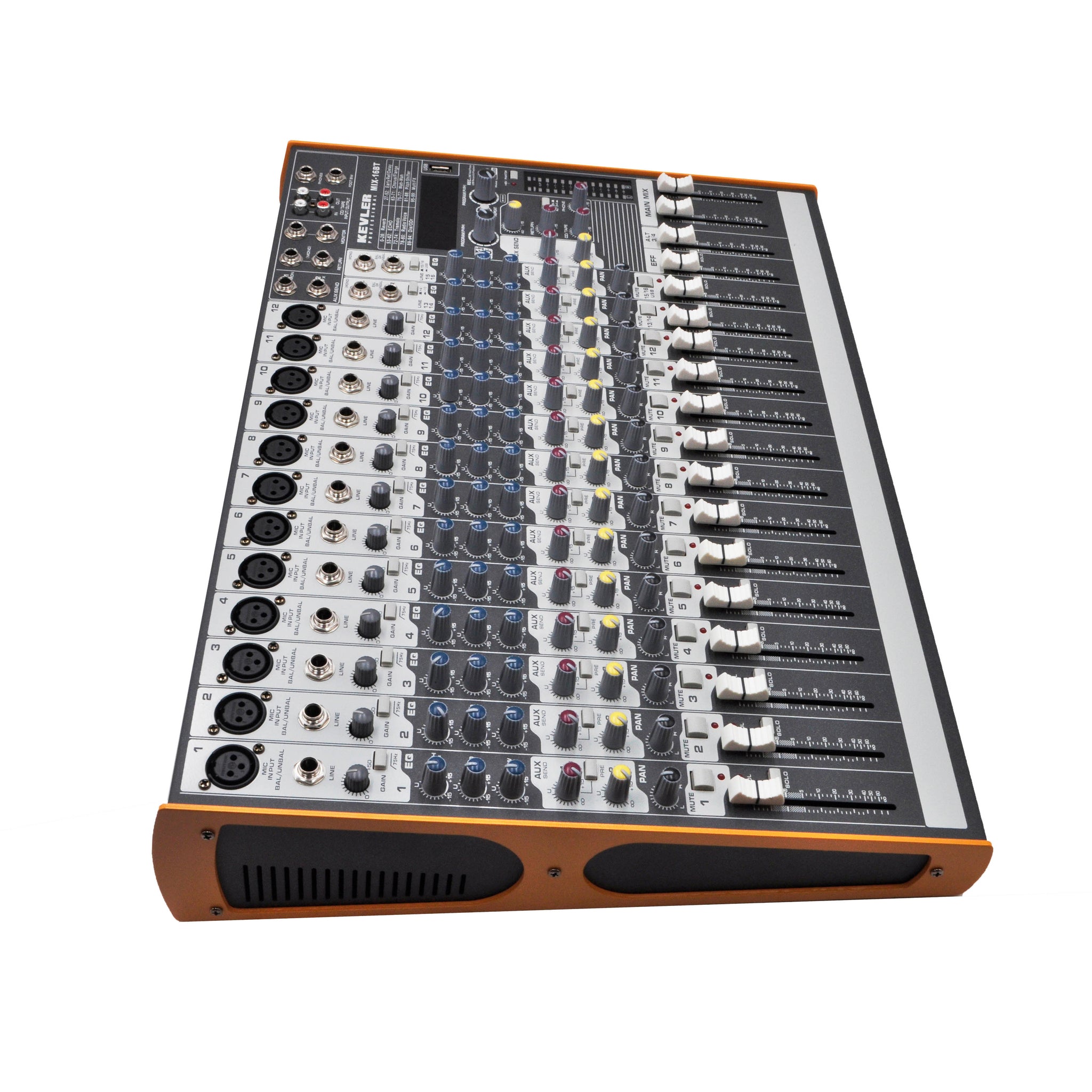 KEVLER MIX-16BT 16-Channel Compact Bluetooth Mixer with 12 Microphone/ – JG Superstore